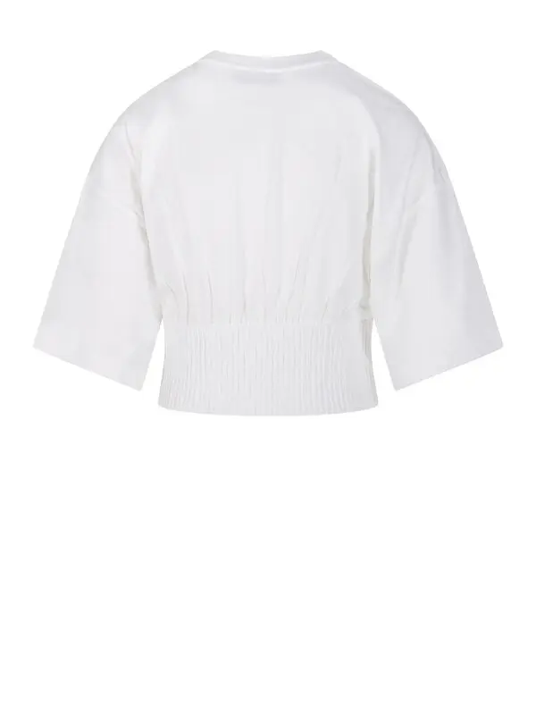 Sportmax Fosco Smocked Waist T-shirt - White