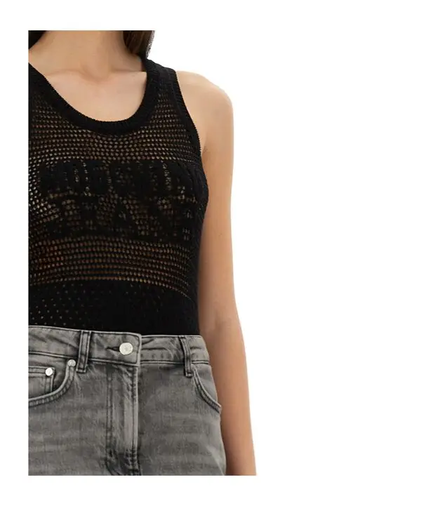 Moschino Mesh Tank - Black