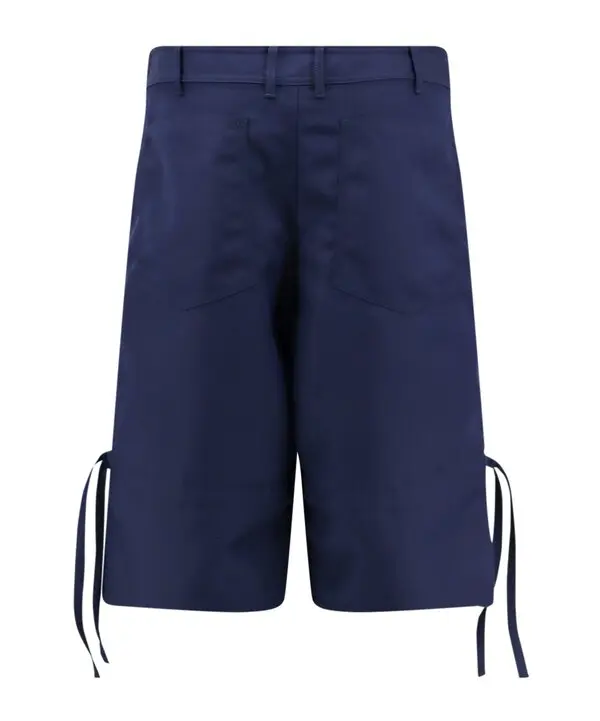 Comme Des Garçons Strap-detailed Bermuda Shorts - Blue