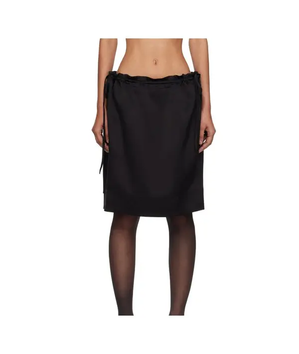 TOTEME Drawstring Mini Skirt - Black