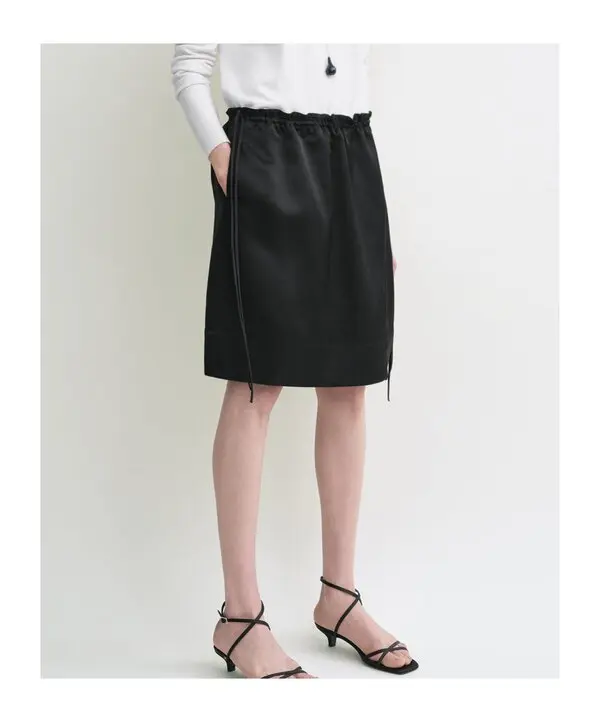 TOTEME Drawstring Mini Skirt - Black