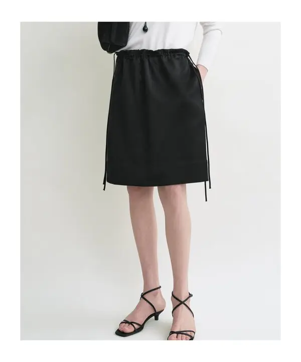 TOTEME Drawstring Mini Skirt - Black