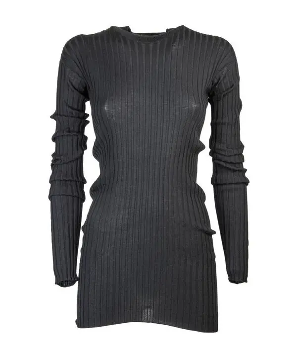 Bottega Veneta Ribbed Knit Sweater With High Neck