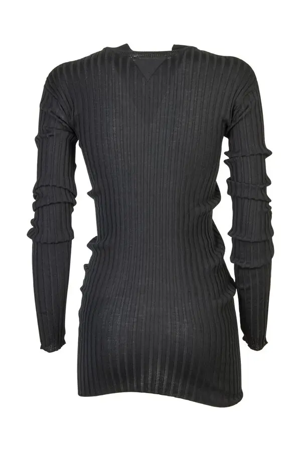 Bottega Veneta Ribbed Knit Sweater With High Neck