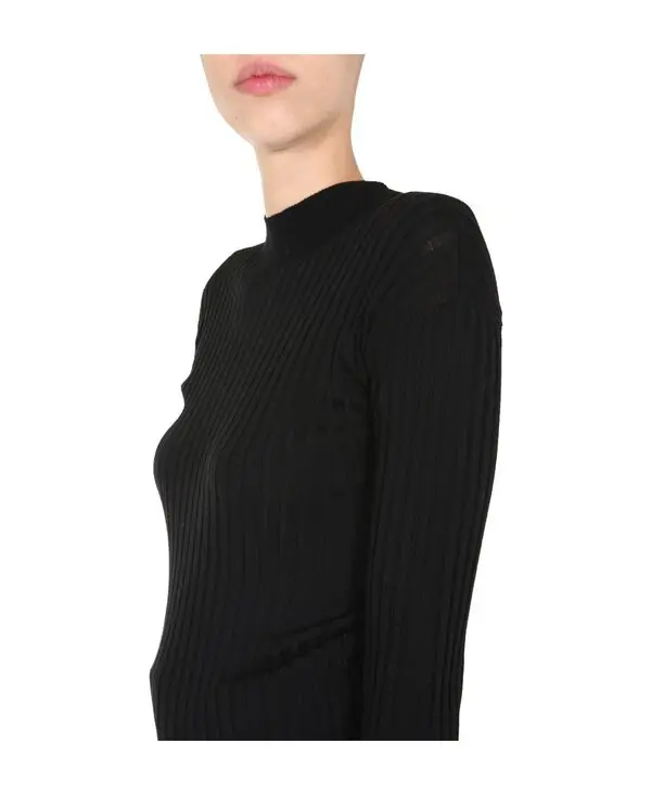 Bottega Veneta Ribbed Knit Sweater With High Neck