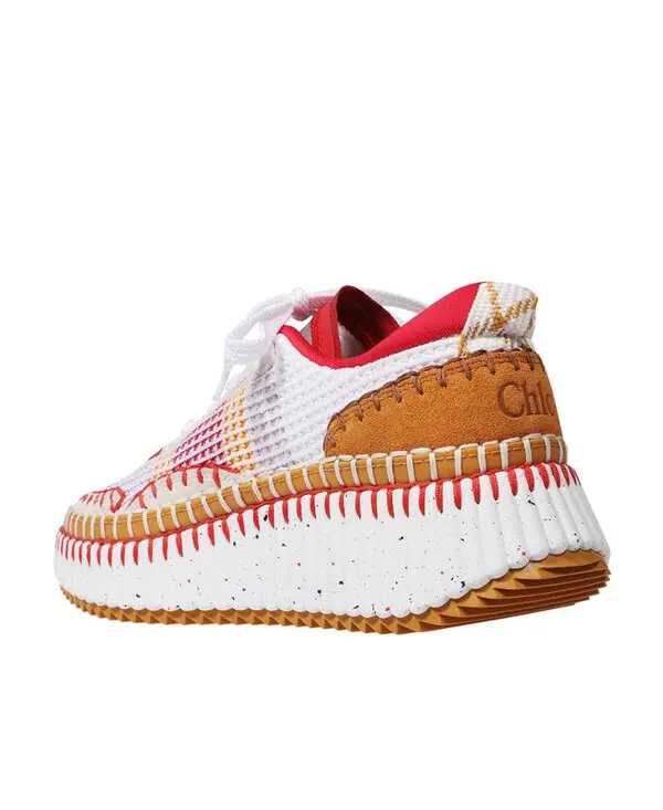 Chloé Round Toe Lace-up Sneakers