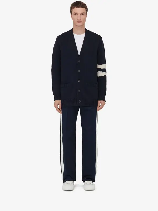 Alexander McQueen Skull Intarsia-knit V-neck Cardigan