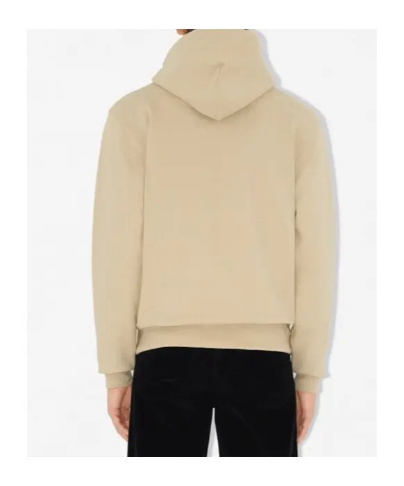 Burberry Checked Patch Drawstring Hoodie - Nutmeg