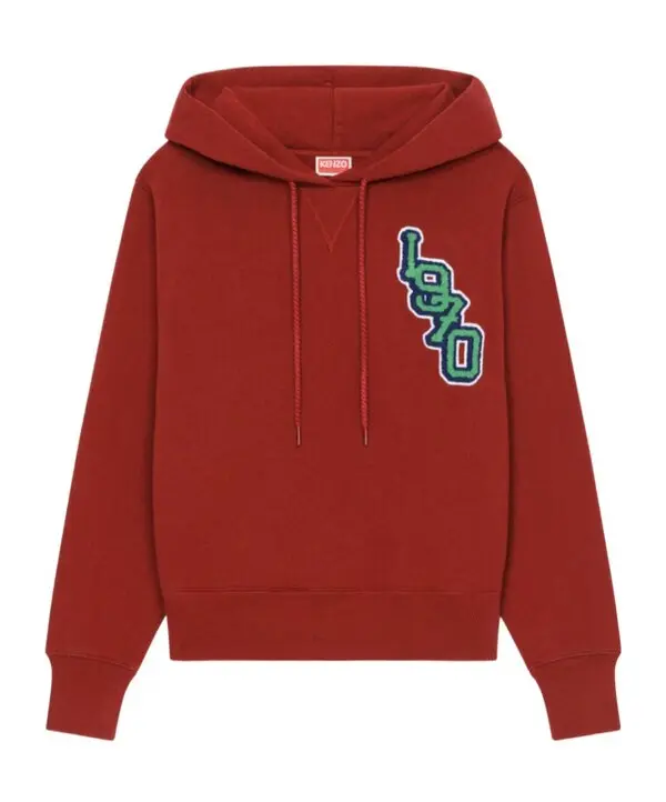 Kenzo Logo Tiger Oversized Hoodie Sweatshirt - Red