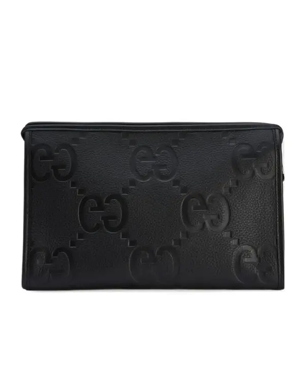 Gucci Jumbo Gg Zipped Clutch Bag