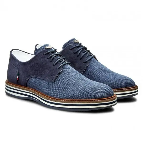 Emporio Armani Lace-up Casual Shoes With Contrast Stitching