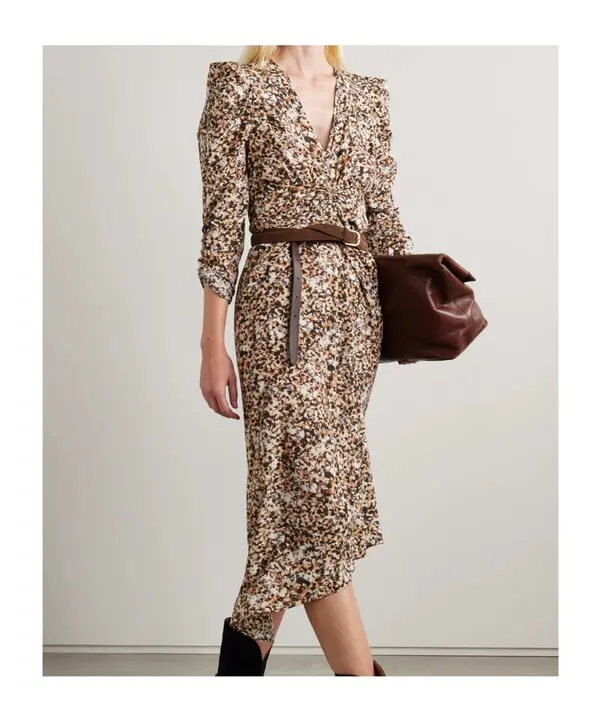 Isabel Marant Étoile Albini Printed V-neck Dress