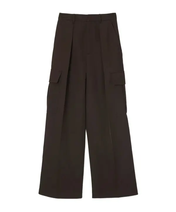 Burberry Straight-leg Pleated Trousers - Brownish Black