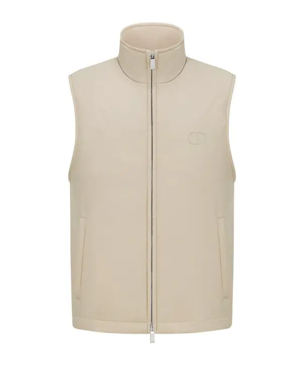 Dior Cd Icon Zipped Vest - Beige