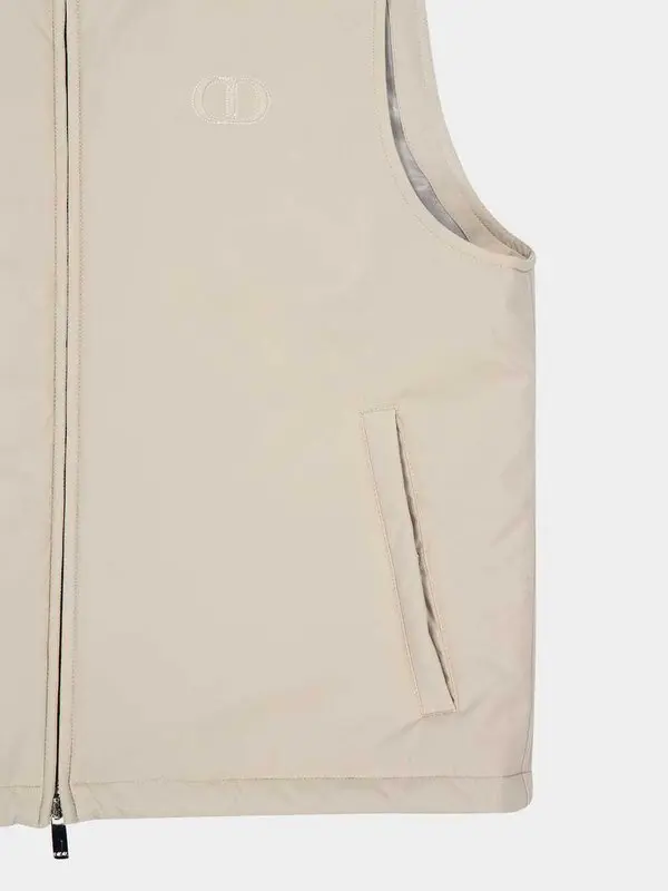 Dior Cd Icon Zipped Vest - Beige