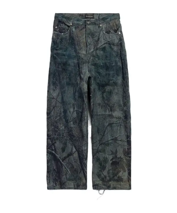 Balenciaga Mid-waisted Baggy Jeans - Brown