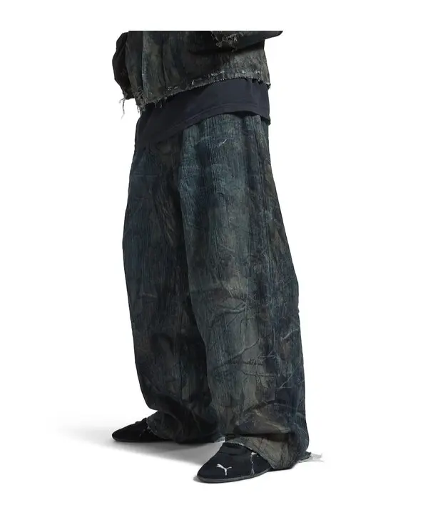 Balenciaga Mid-waisted Baggy Jeans - Brown