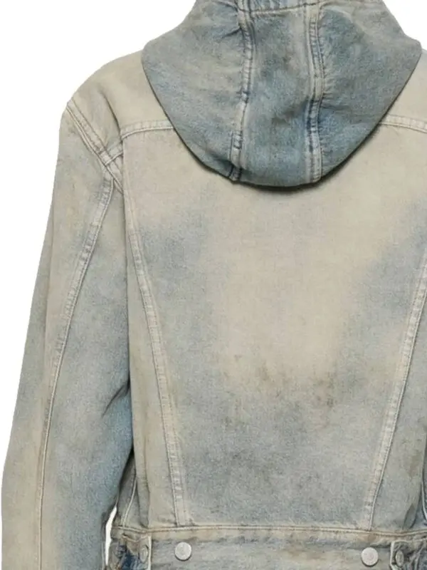 Acne Studios Hooded Denim Jacket - Gray