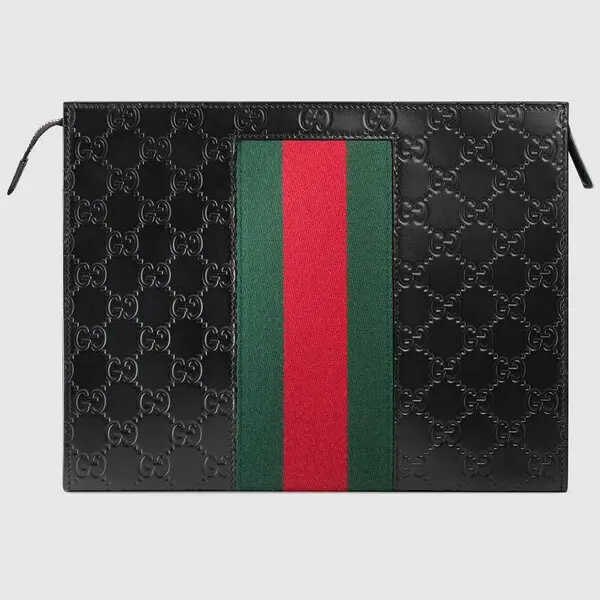 Gucci Signature Web Cosmetic Case