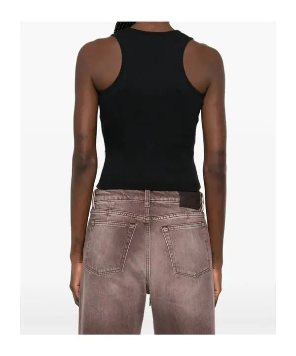 Balenciaga Lace-up Tank Top With Printed Text