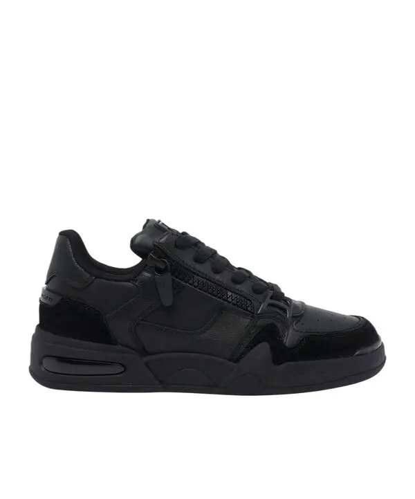 GIUSEPPE ZANOTTI Zip-detail Lace-up Sneakers - Black