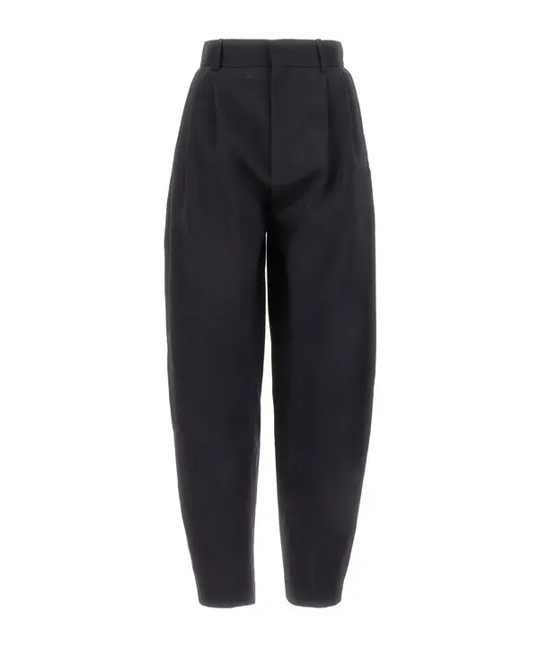 QUIRA Belt-loop Casual Pants With Concealed Front Closure