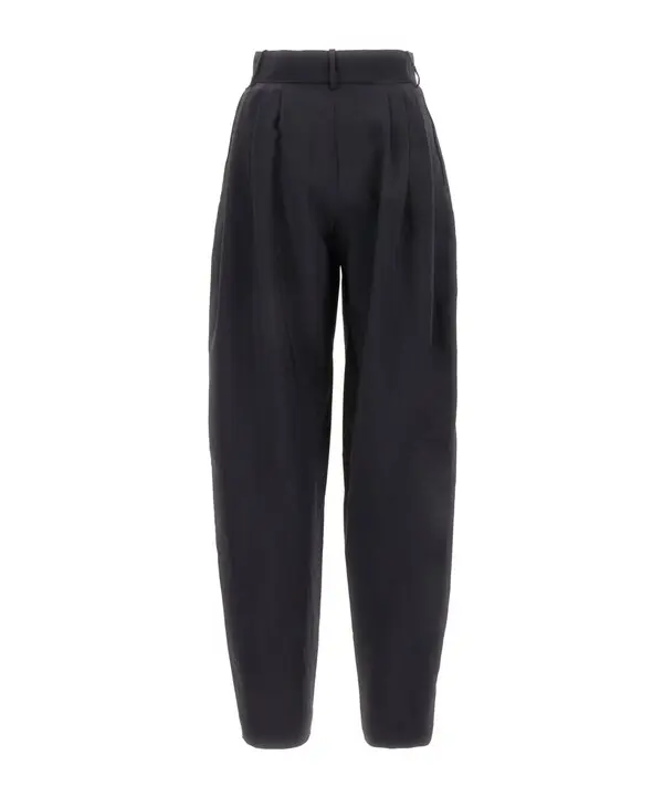 QUIRA Belt-loop Casual Pants With Concealed Front Closure