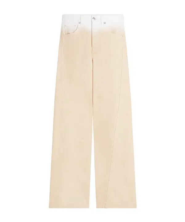 LANVIN Logo Patch Straight Leg Jeans