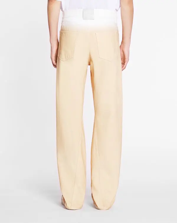 LANVIN Logo Patch Straight Leg Jeans
