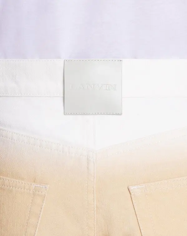 LANVIN Logo Patch Straight Leg Jeans