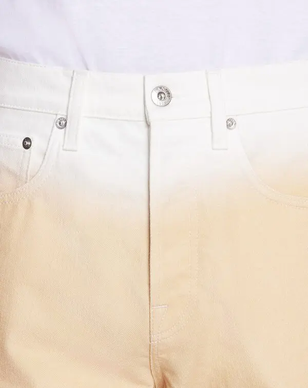 LANVIN Logo Patch Straight Leg Jeans