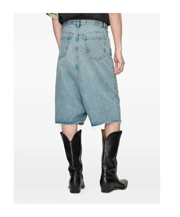 MAISON MARGIELA Dropped Crotch Denim Shorts - Light Blue