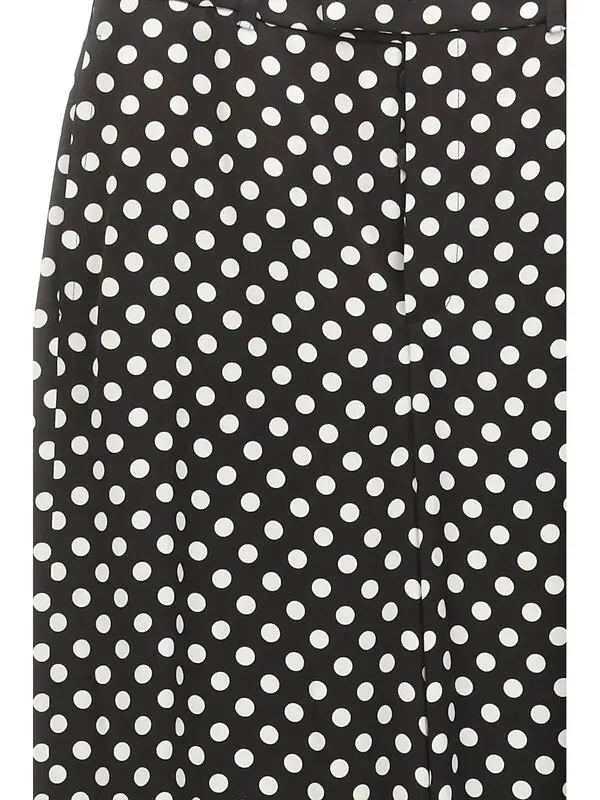 Saint Laurent Polka Dot High Waist Wide Leg Trousers