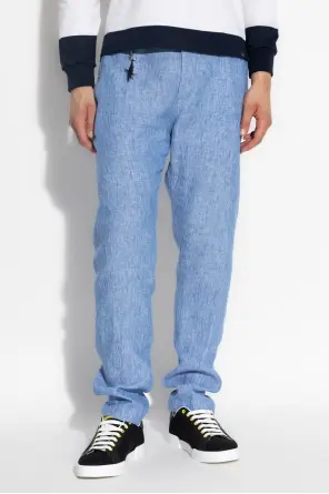 PAUL  SHARK Paul & Shark Linen Trousers With Keychain Detail