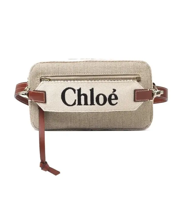 Chloé Logo Belt Bag - Nude