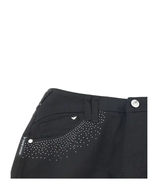 Emporio Armani Embellished Denim - Black