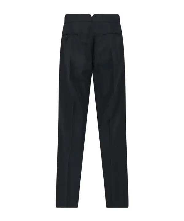 MAISON MARGIELA Pressed-seams Straight Leg Trousers - Black