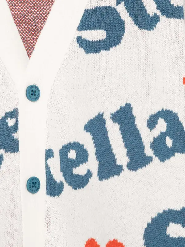 Stella McCartney Logo-intarsia V-neck Cardigan