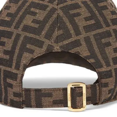 Fendi Ff Jacquard Baseball Cap - Brown