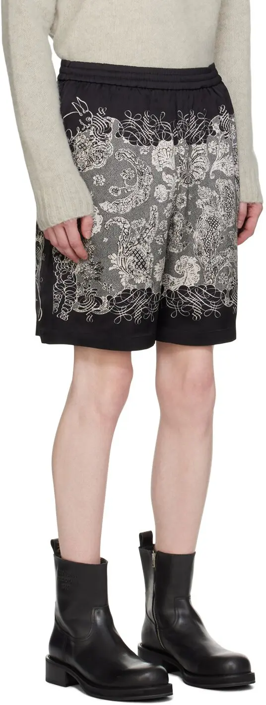 Acne Studios Printed Paisley And Floral Shorts
