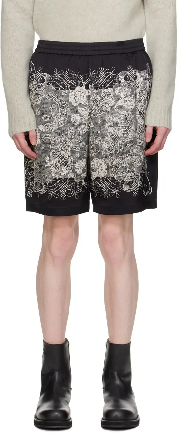 Acne Studios Printed Paisley And Floral Shorts
