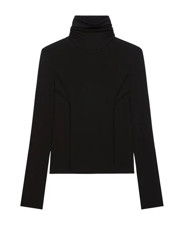 Givenchy Graphic Design Turtleneck Knit Jumper - Black