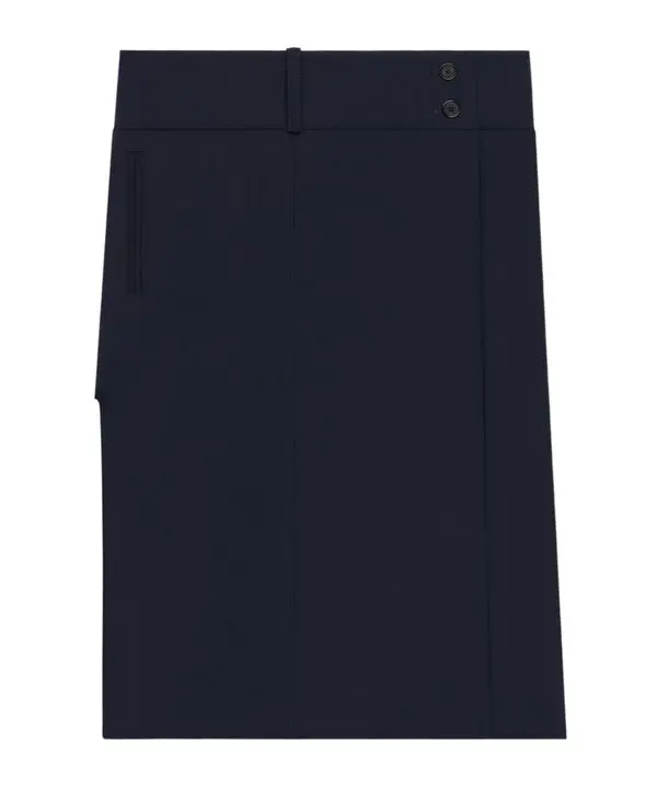COURREGES Belted Slit Skirt - Black