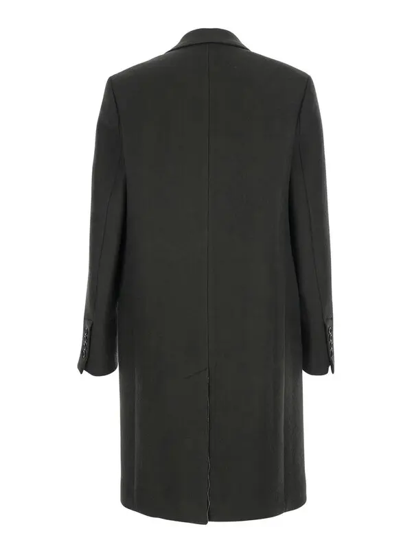 Ami Long-sleeved Lapel Coat - Black