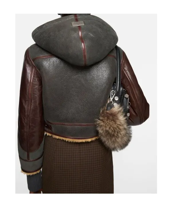 Acne Studios Hooded Leather Jacket