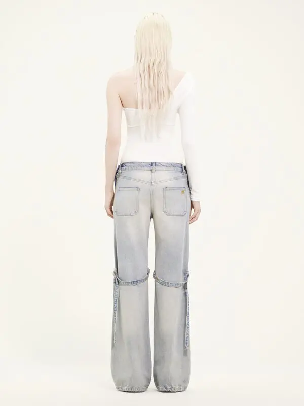 COURREGES Asymmetrical Crepe Top With Twist Detail