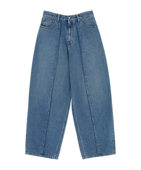 MAISON MARGIELA Wide-leg Jeans With Raw Seam Detail - Blue