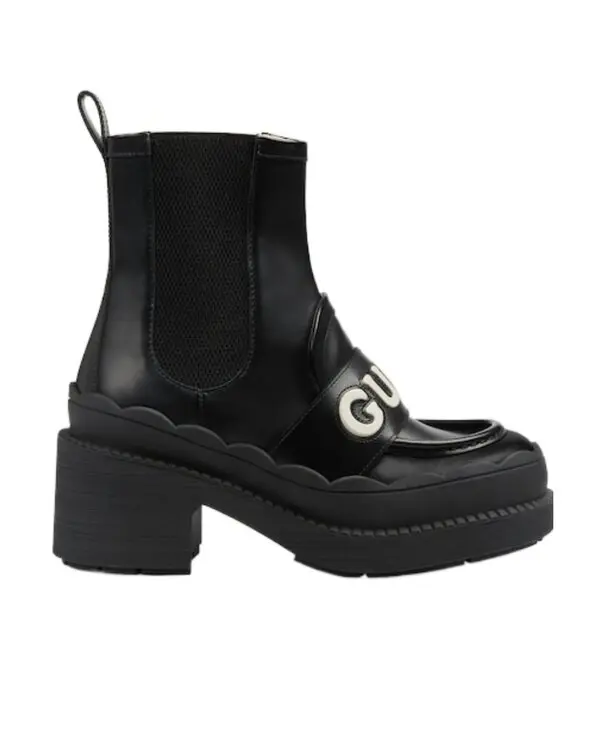 Gucci 60mm Logo-lettering Leather Boots