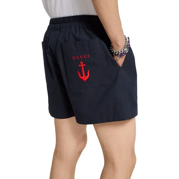 Gucci Embroidered Oxford Shorts