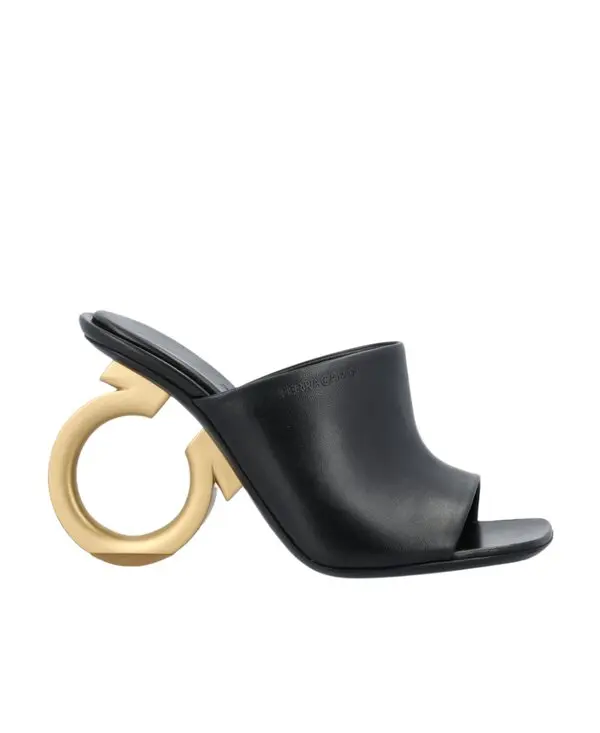 FERRAGAMO Elina Sculpted Heeled Mules